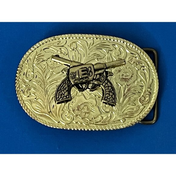 Belt Buckle | Accessories | Vintage Western Six Shooter Pistol Revolver ...